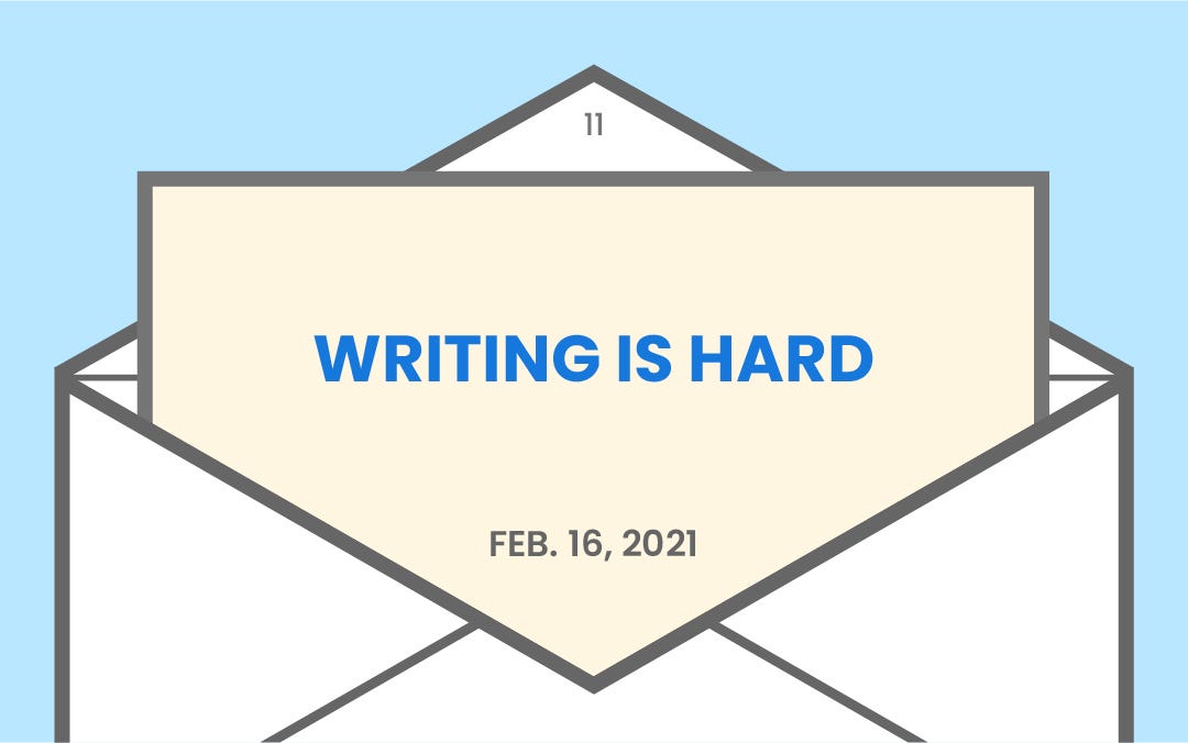 Writing is hard | by Jenelle Carter | Medium