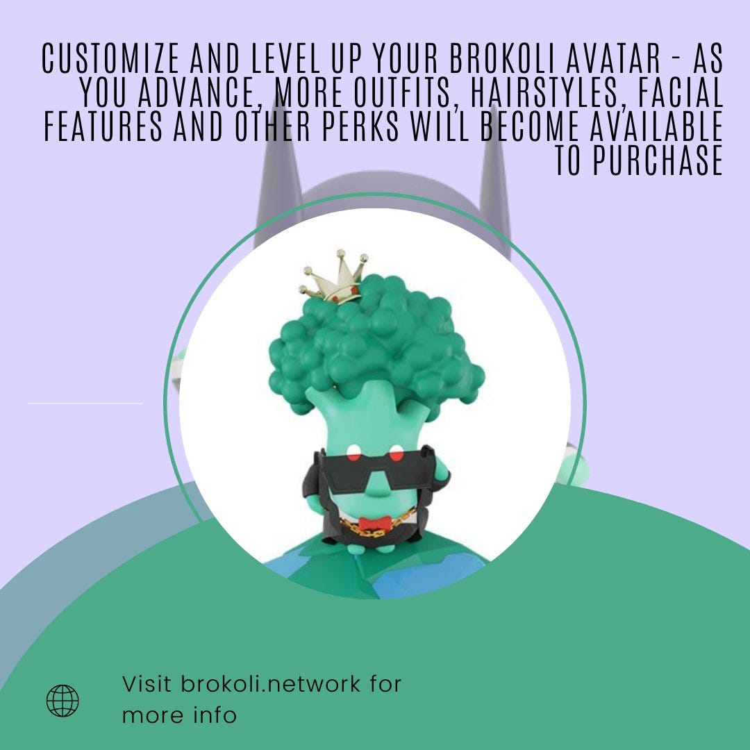 With our green #Metaverse here, gear up your @BrokoliNetwork avatar ...