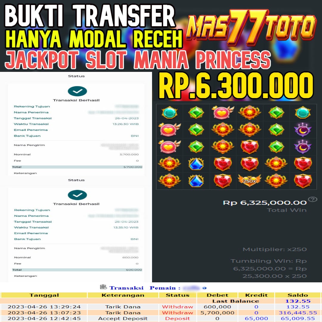 BUKTI TRANSFER RABU, 26 APRIL 2023 - slot gacor - Medium