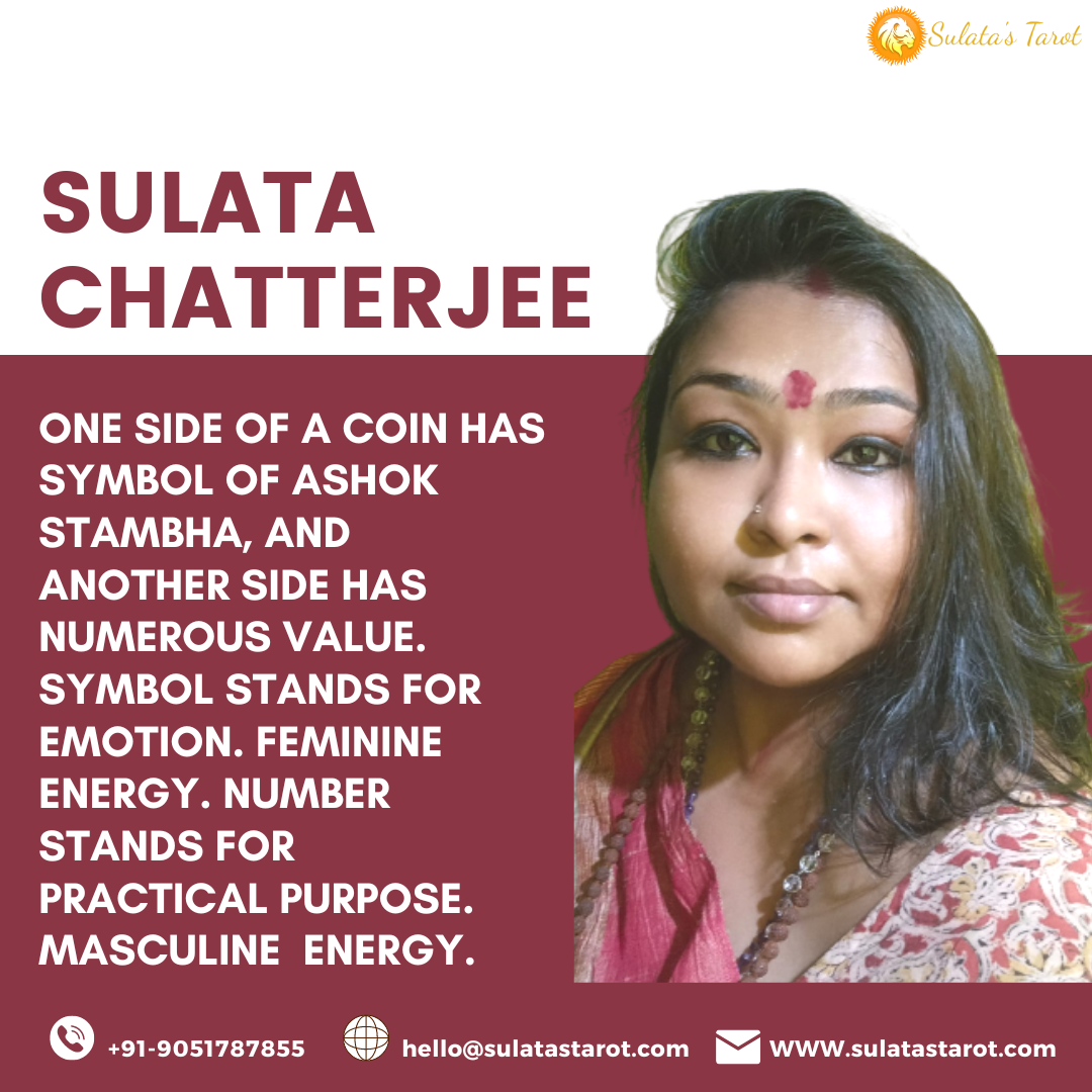One side of a coin has symbol of ashok stambha, and another side has ...