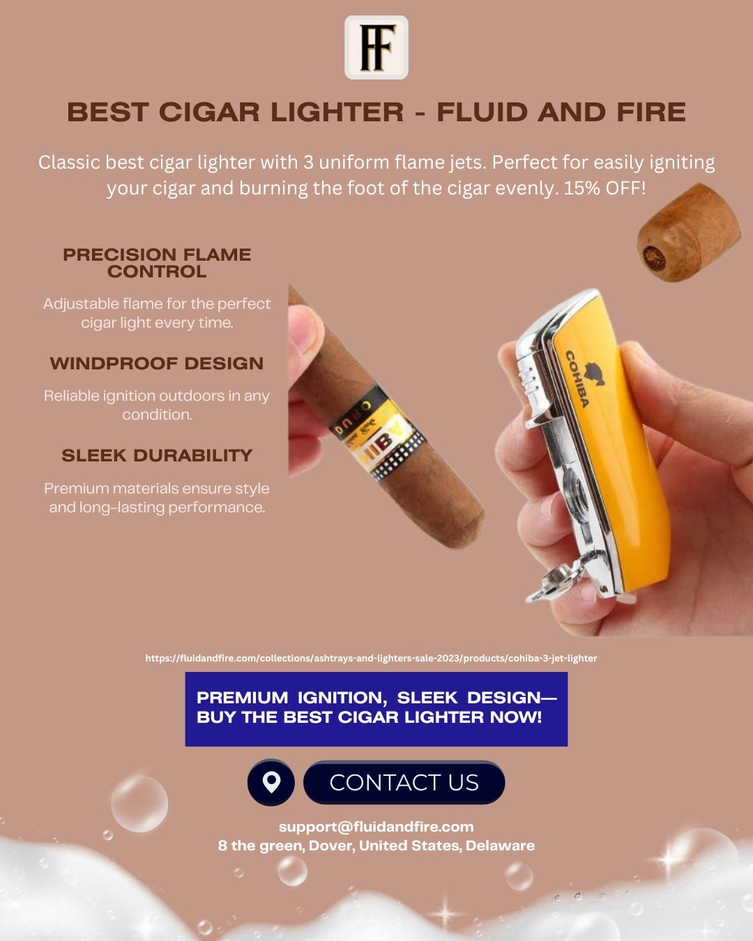 Best Cigar Lighter — Fluid and Fire - fluid and fire - Medium