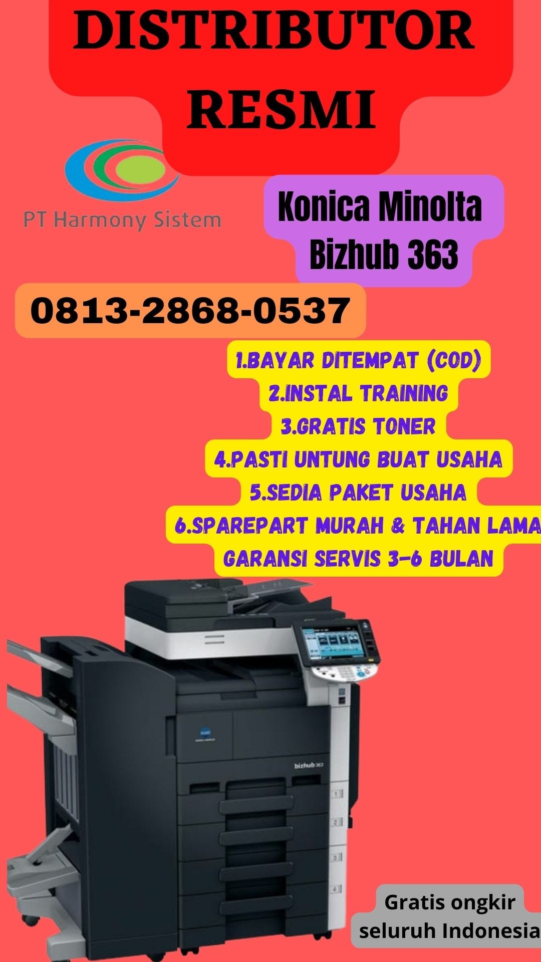 Distributor Resmi mesin fotocopy Konica Minolta 363 Ampenan pajarakan karya Mataram ...