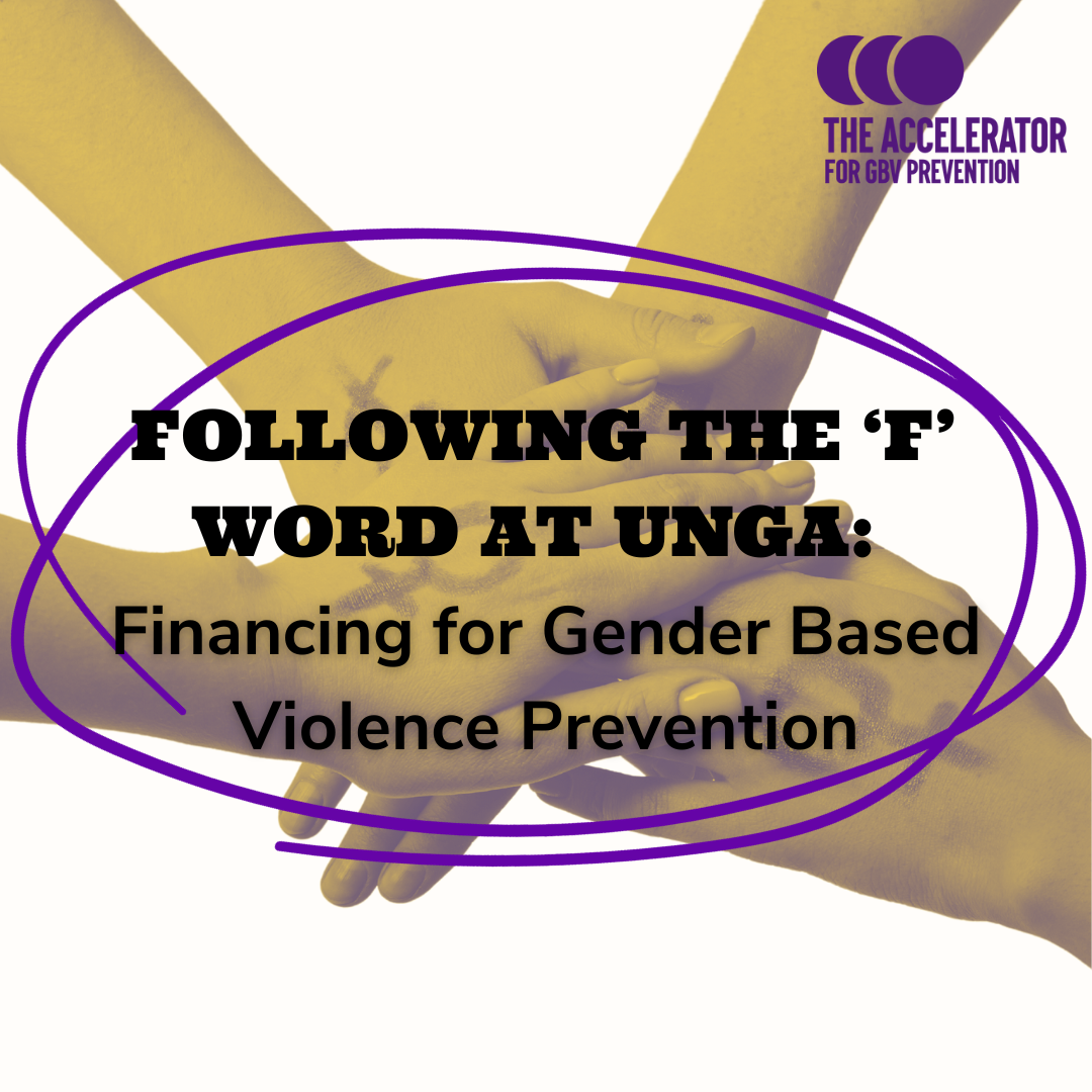 The ‘F’ word at UNGA: Financing for Gender-Based Violence Prevention ...