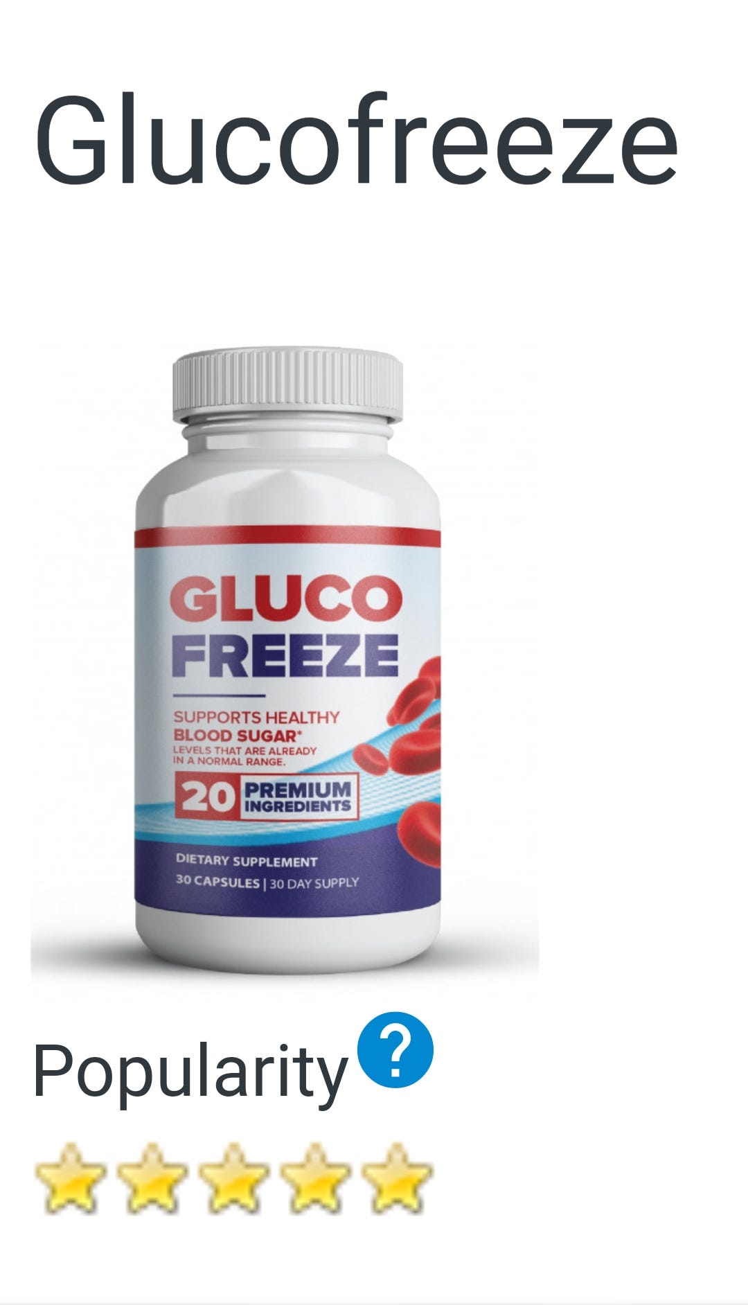 Glucofreeze is a natural supplement that has been designed to help ...