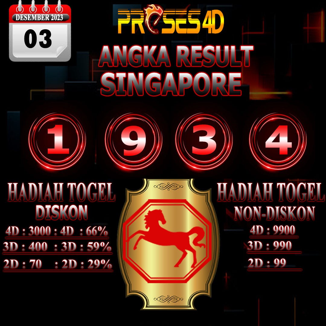 RESULT TOGEL SINGAPORE PROSES4D 03 DESEMBER 2023 - PROSES4D SITUS GACOR ...