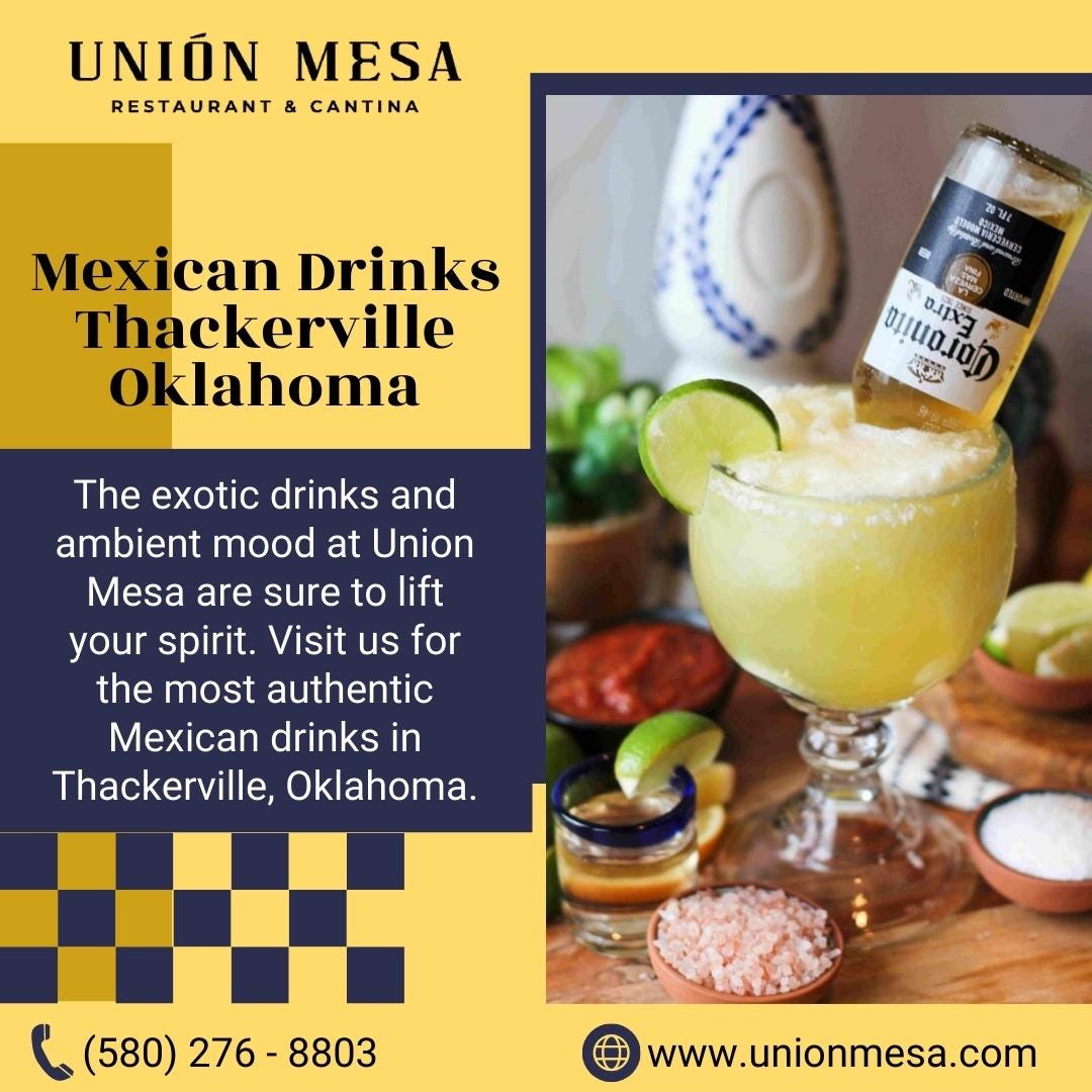 Mexican Drinks Thackerville Oklahoma - Union Mesa - Medium