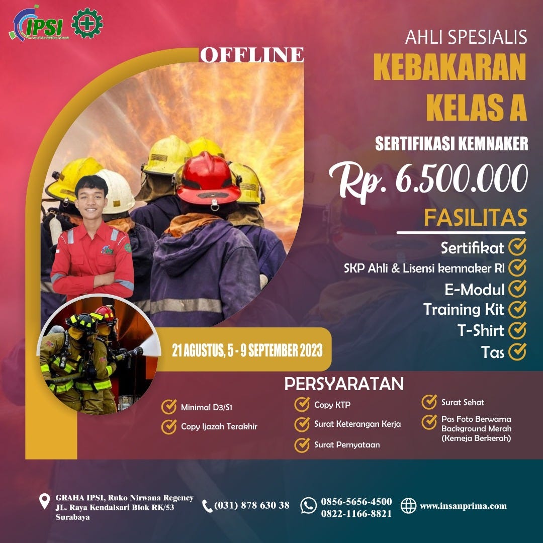 AHLI KEBAKARAN KELAS A TERBAIK WA : (0856-5656-4500) (0822-1166-8821) Pelatihan K3 Surabaya ...