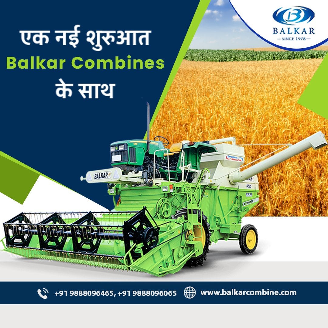 Select Cost Effective Self Driven Combine Harvester With Balkar ...