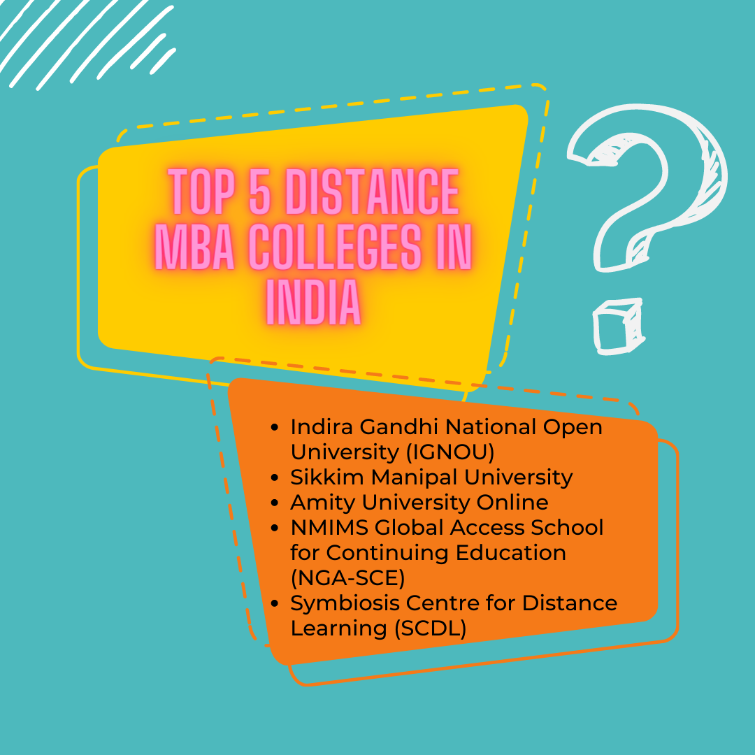 Top 5 Distance MBA Colleges In India By Somay Medium