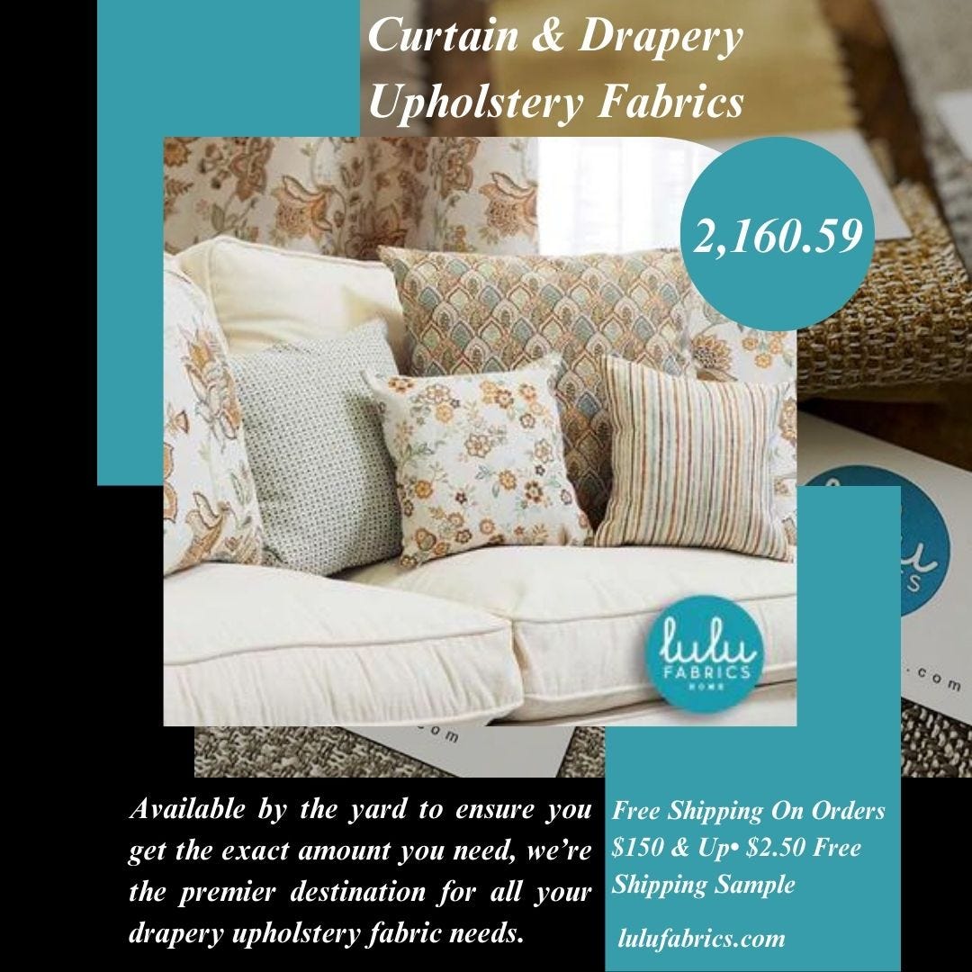 Curtain & Drapery Upholstery Fabrics - lulufabrics - Medium
