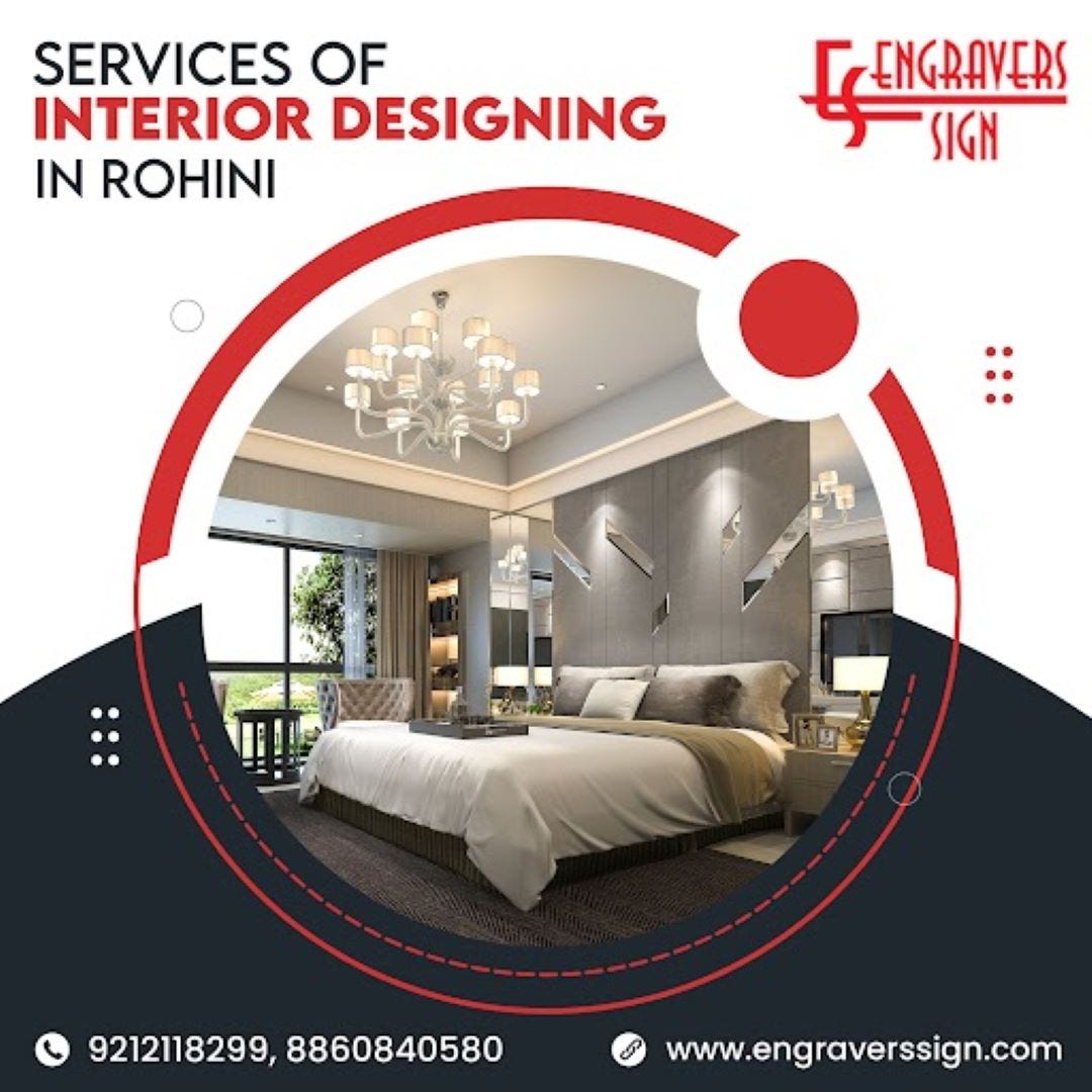 Get Interior Designing in Rohini - Engravers Sign - Medium