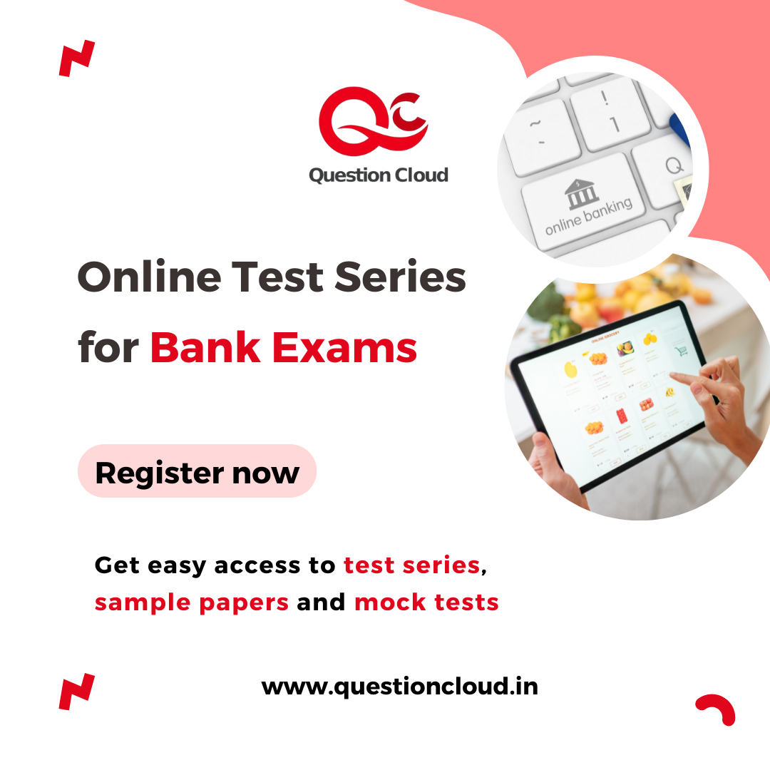 Online Test Series for Bank Exams - question cloud - Medium