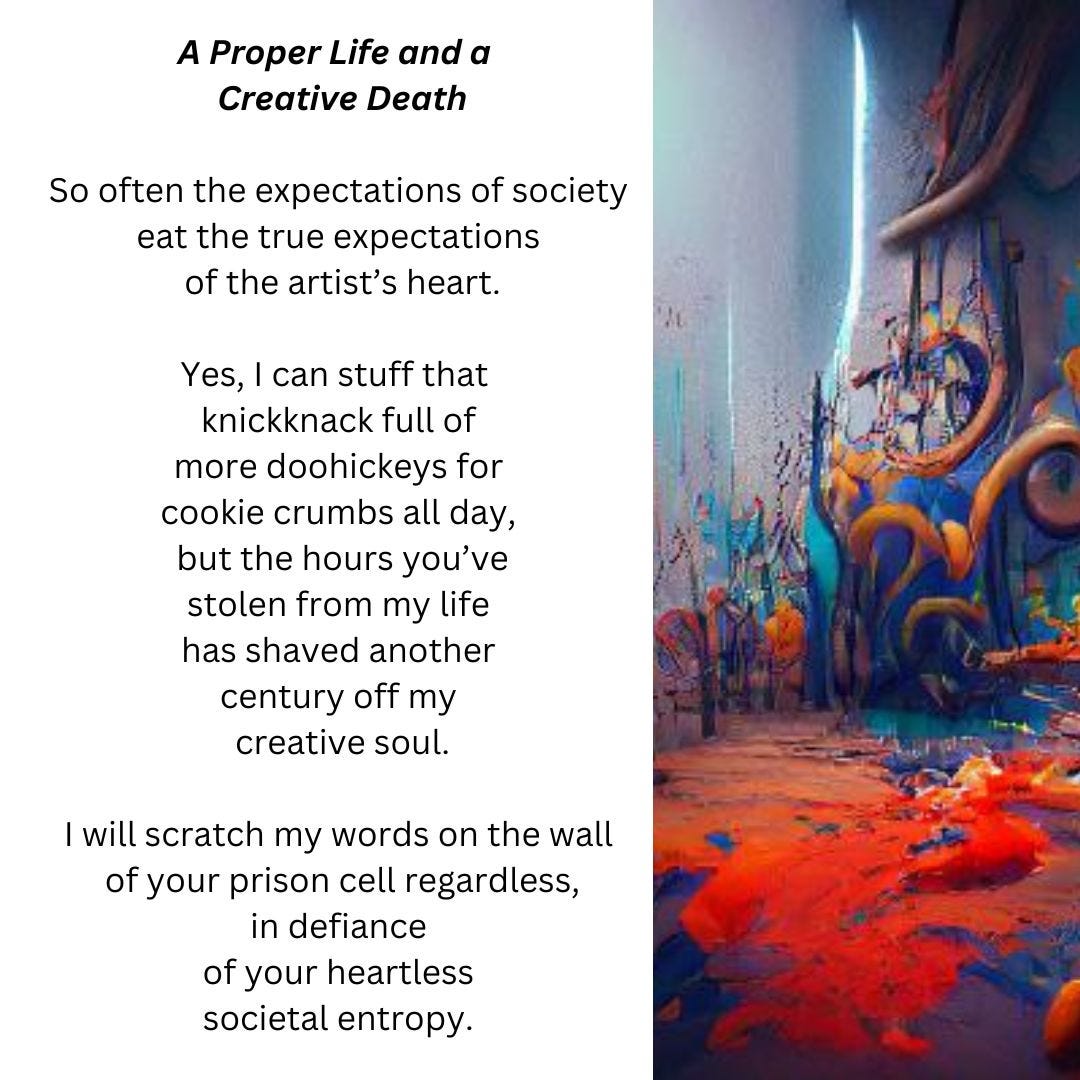 A Proper Life and a Creative Death - Scuzzbucket - Medium