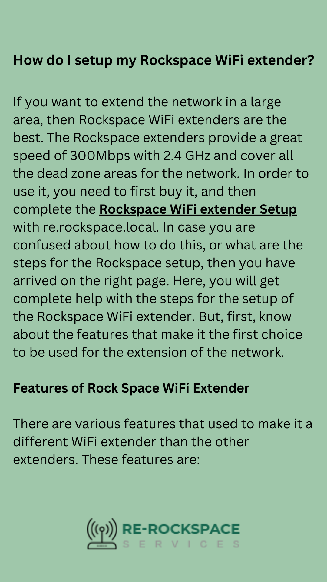 How do I setup my Rockspace WiFi extender? - Re-rockspace Local - Medium