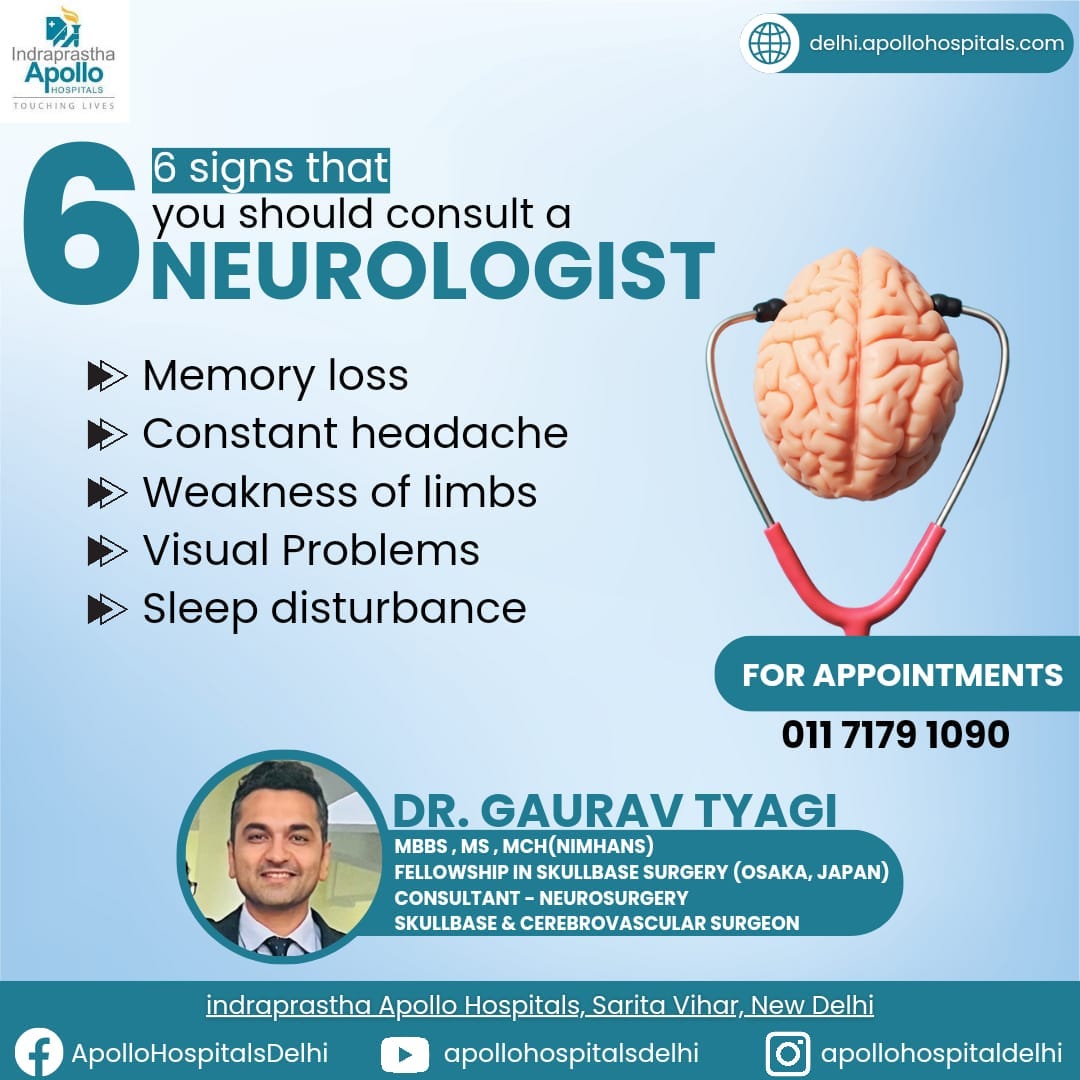 6 signs that you should consult a NEUROLOGIST - Dr Gaurav tyagi - Medium