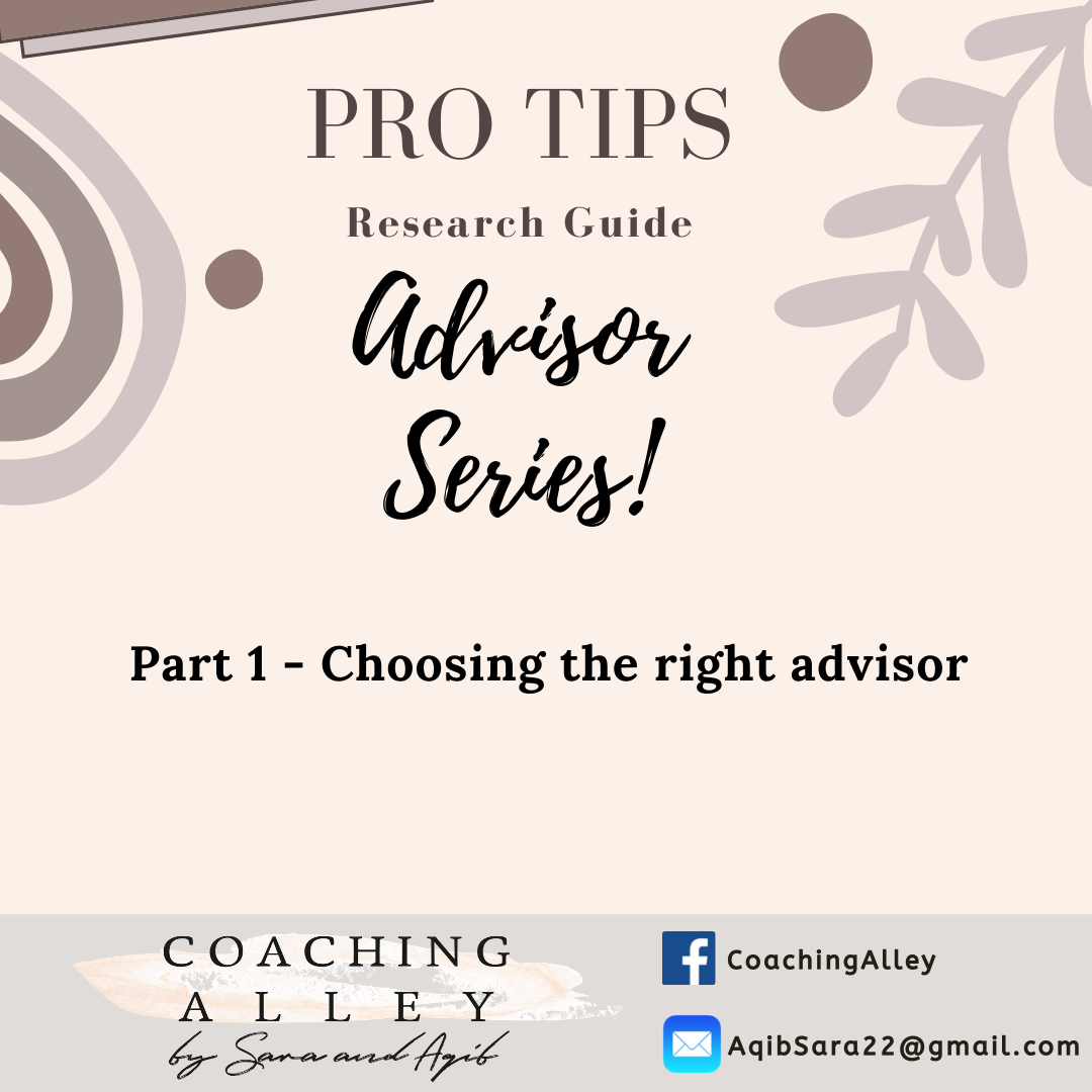 Choosing the right research advisor | by Sara Sultan Aqib | Coaching ...