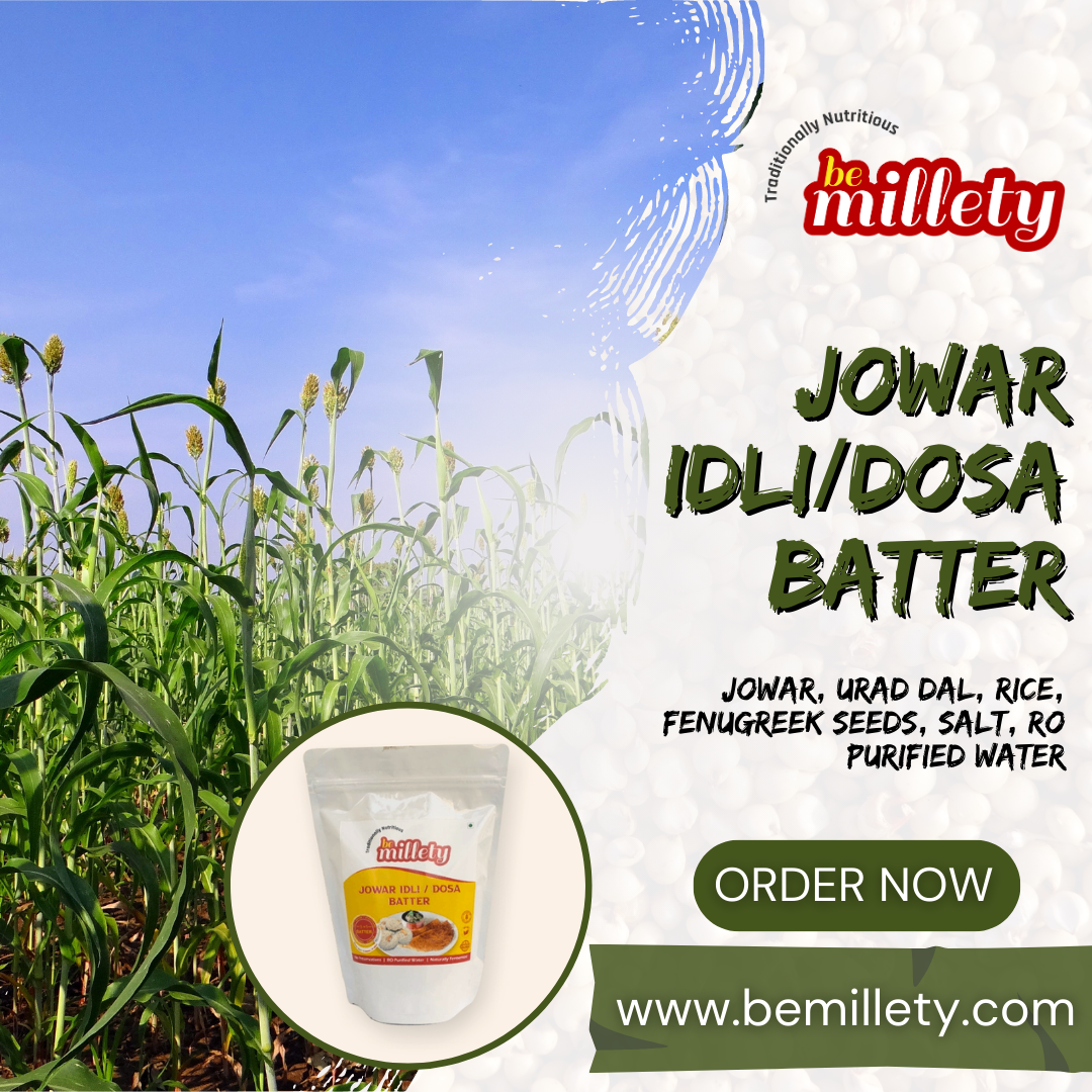 Try our Millet-Based Healthy Jowar Idli/Dosa Batter - Bemillety - Medium