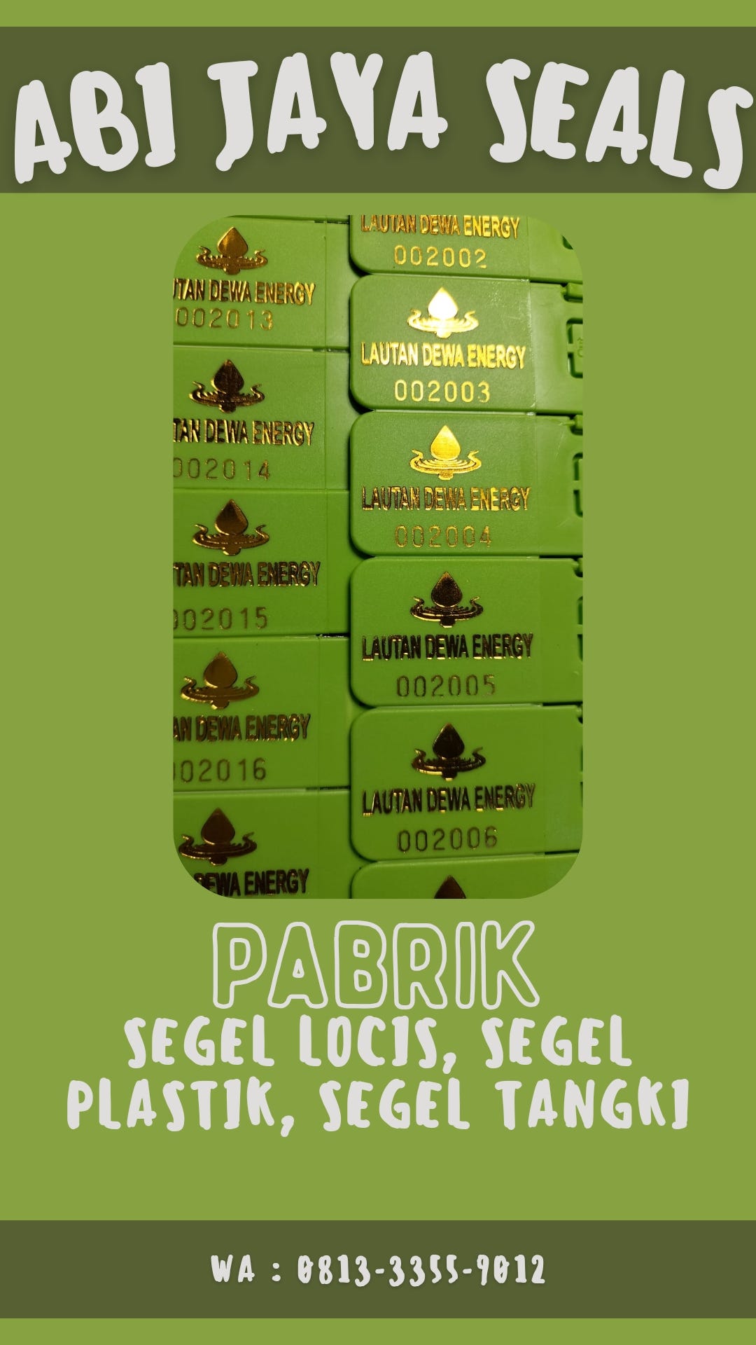 WA : 0813–3355–9012 Pabrik Jual Toko Segel Plastik Locis Tangki Nunukan ...