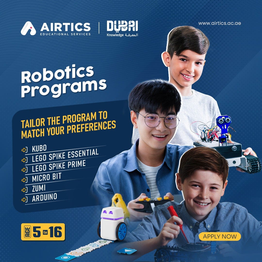 Revolutionizing Learning: Airtics Education’s Robotics Program for NRI Kids in Dubai | by ...