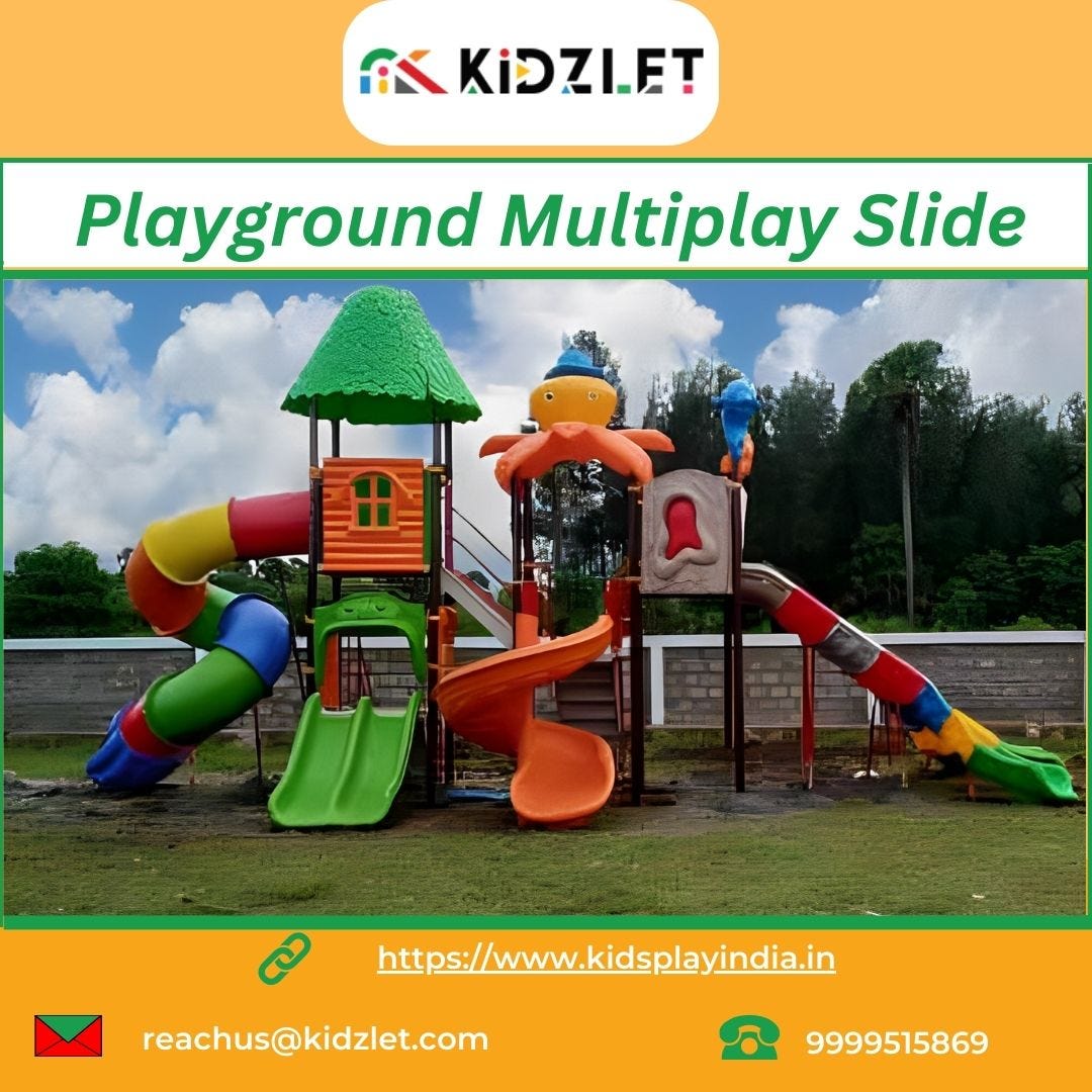 Playground Multiplay Slide: - Kidzlet Play Structures Pvt. Ltd - Medium