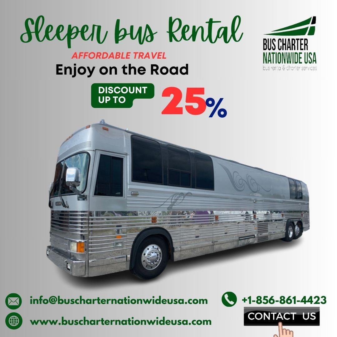 Sleeper Bus Rental | Bus Charter Nationwide USA ...