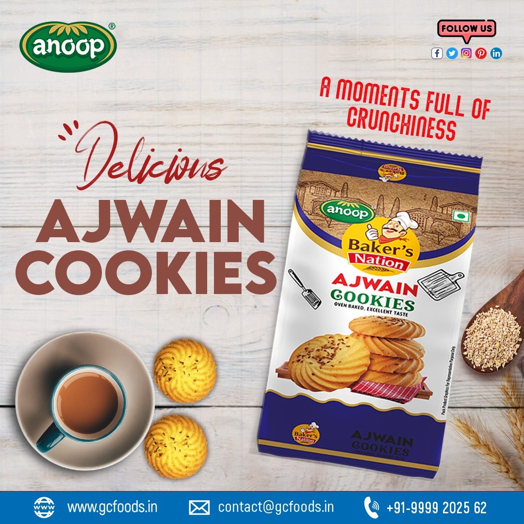Delightful Healthiness: Anoop Ajwain Cookies by GC Foods | by GC Foods ...