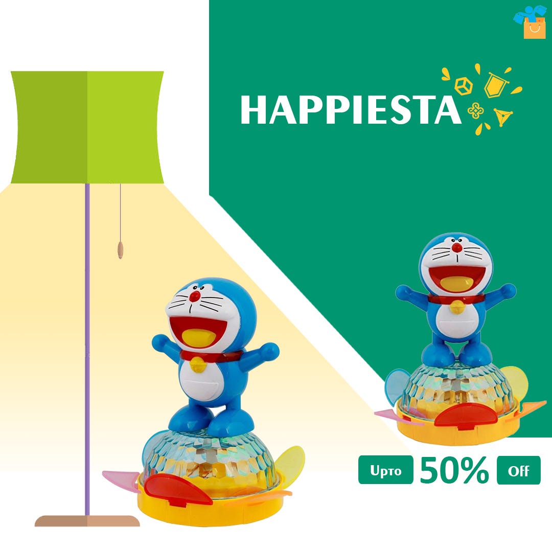Dancing Doremon with Music and 3D Lights | by HAPPIESTA | Medium