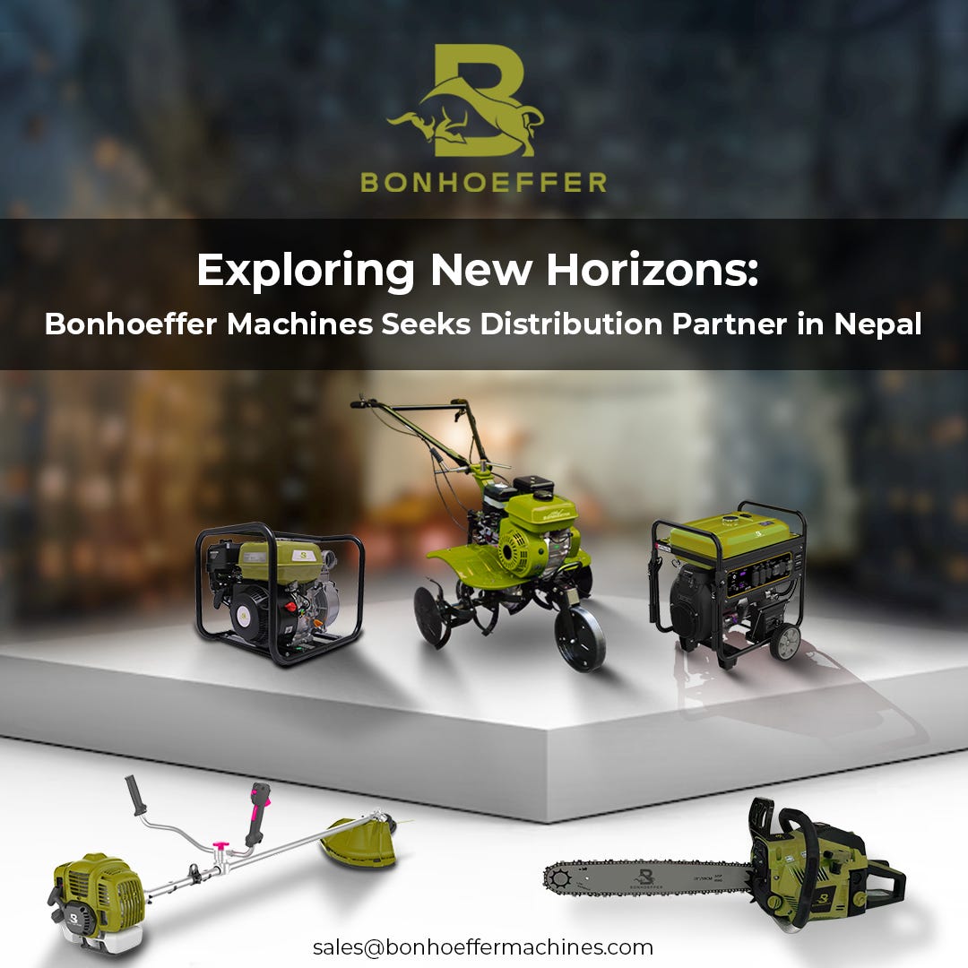 Exploring New Horizons: Bonhoeffer Machines Seeks Distribution Partner in Nepal | by Bonhoeffer ...