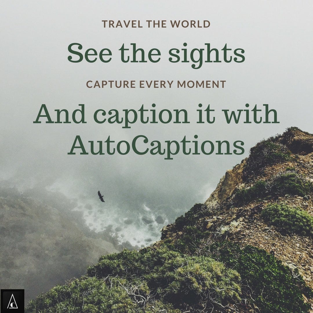 Why we built an App to help you find captions for photos? | by Auto ...