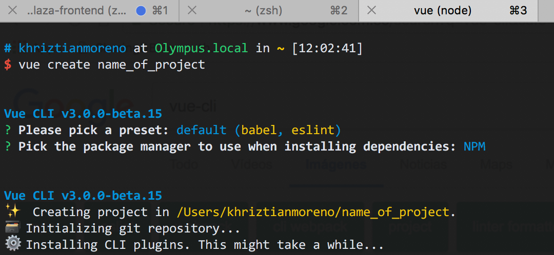 vue-cli la forma más rápida de comenzar con Vue.JS | by Cristian Moreno | Medium