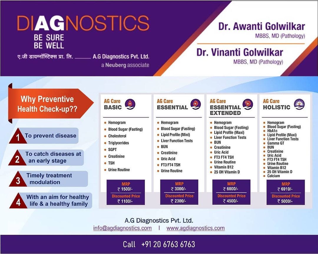 A.G Diagnostics: Your Partner in Preventive Healthcare | by A G Diagnostics Lab | Medium
