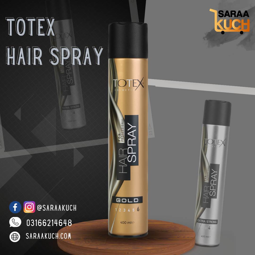 TOTEX Gold Aerosol Spray 400 Ml- Aerosol Special Hair Spray For Men And ...