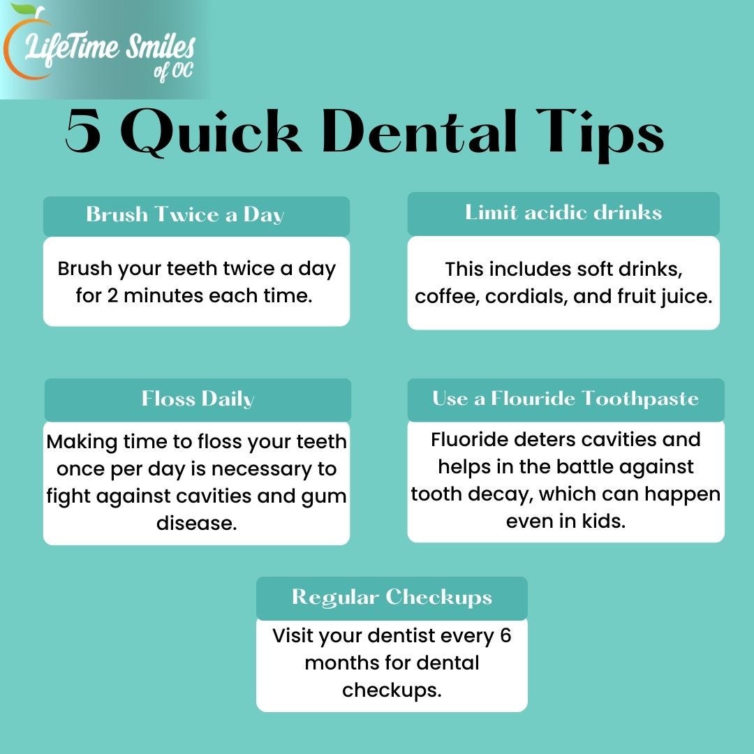 5 Quick Dental Tips - Life Time Smiles OC - Medium