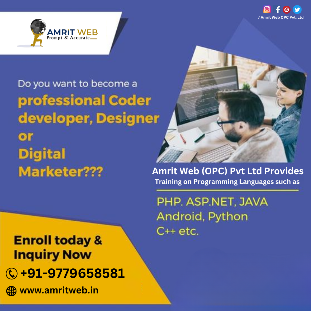Expert ASP.NET and PHP Training in Mohali - Amrit Web OPC Pvt Ltd - Medium
