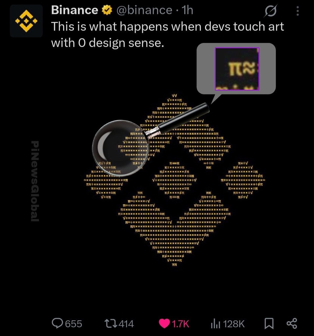 Viral! Binance Posts Diamond Teaser Full of Pi Logos. | by Tiwi Zafina ...