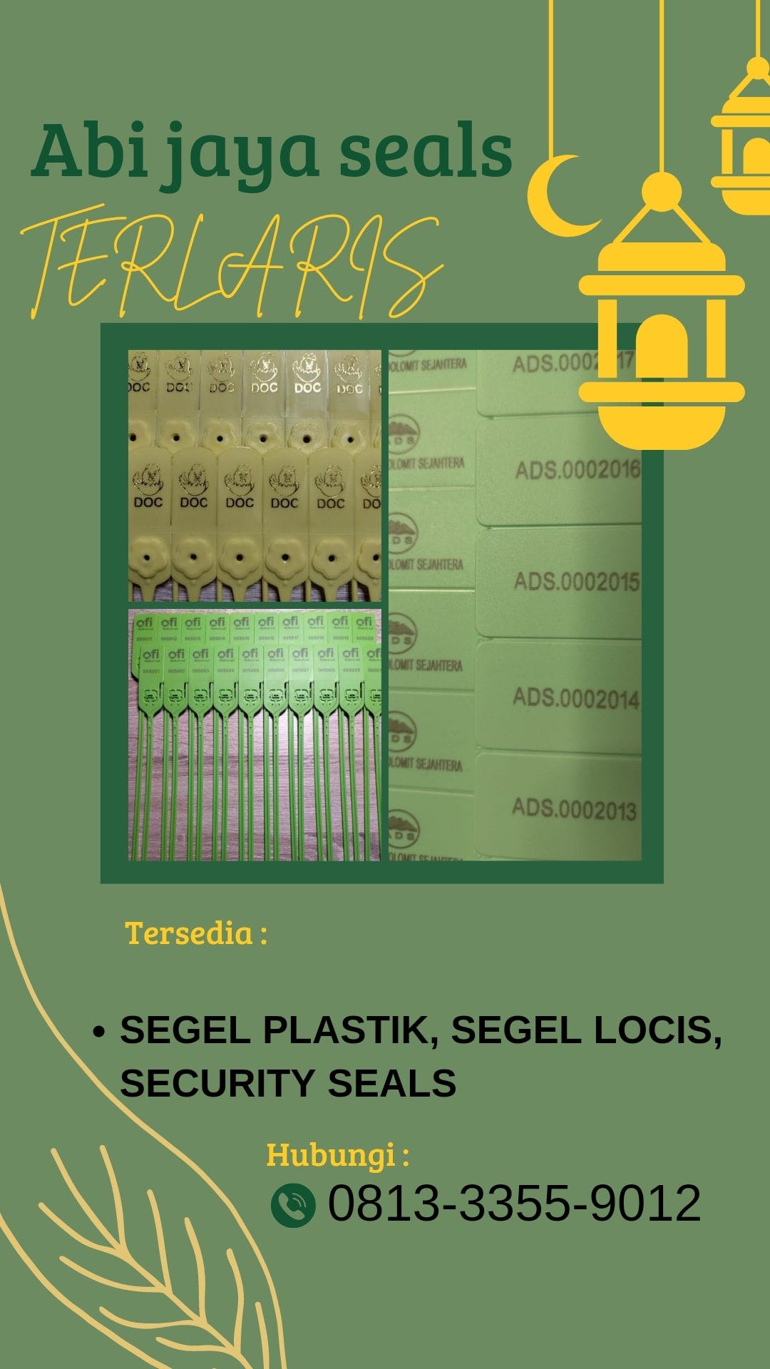 Toko Segel Plastik Segel Locis Paling Lengkap Di Agam, WA : 0813–3355 ...