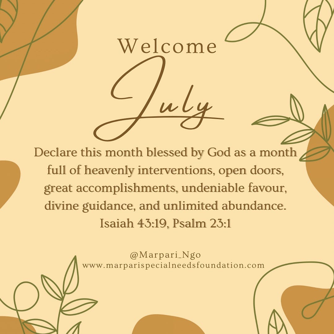 Declare this month blessed by God as a month full of heavenly ...