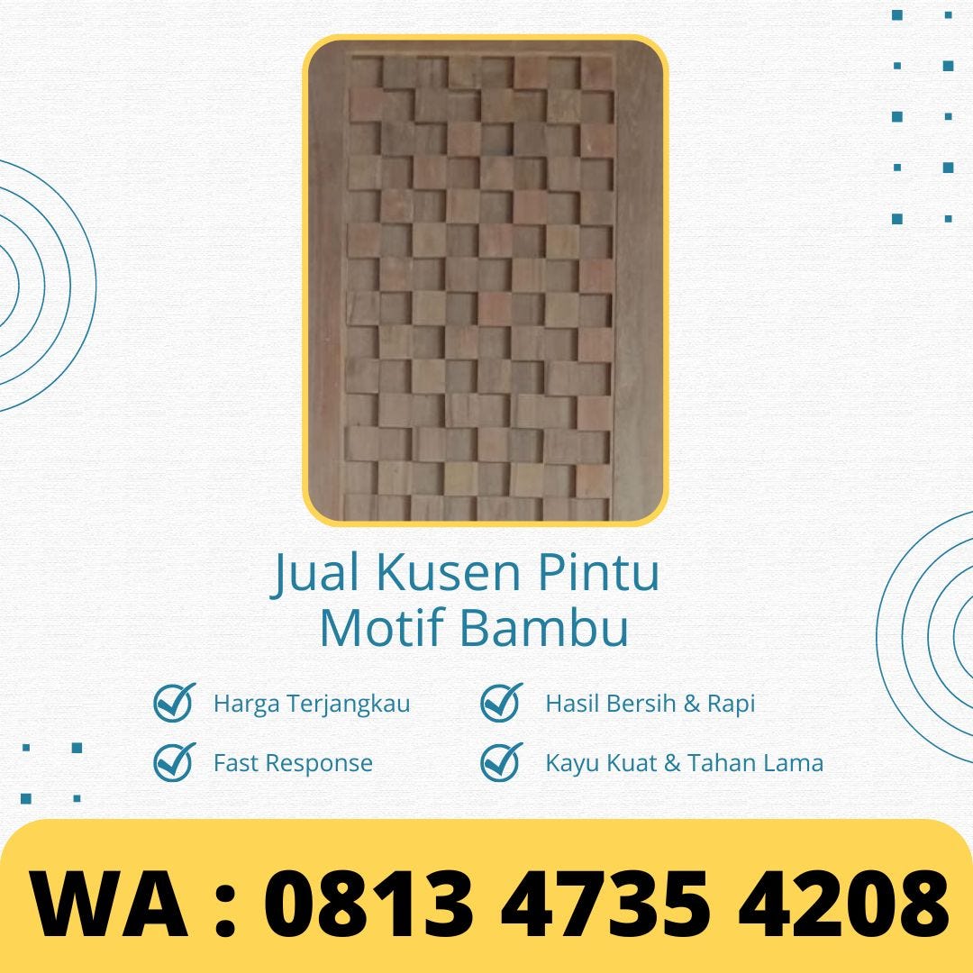 Jual Kusen Kayu Motif Bambu - Pusat kusen kayu samarinda - Medium
