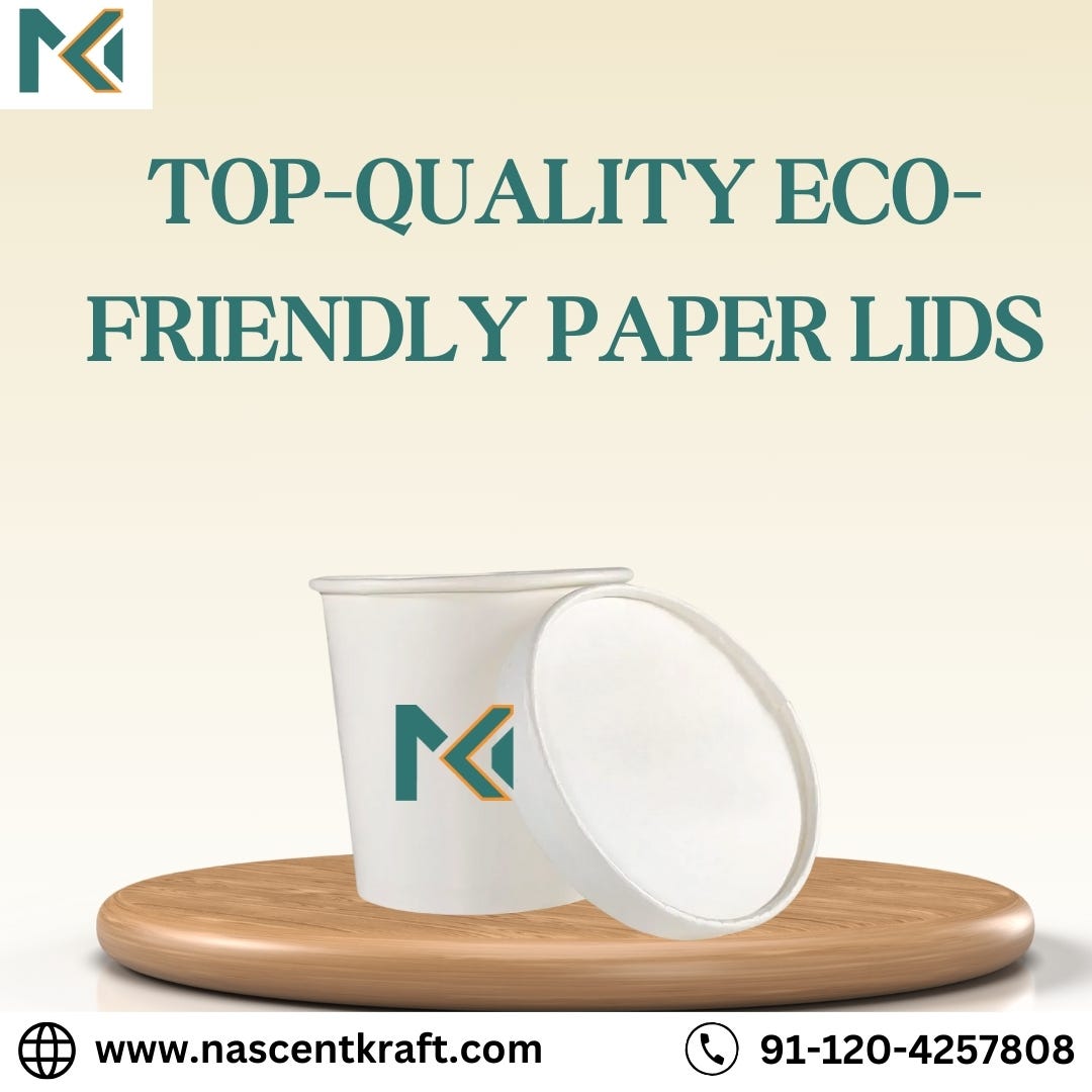 Top-Quality Eco-Friendly Paper Lids - Nascent Kraft - Medium