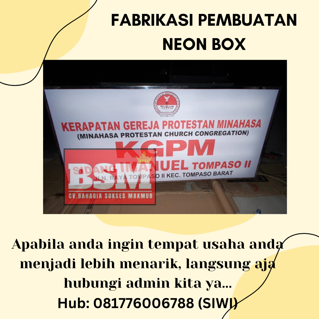 FABRIKASI PEMBUATAN NEON BOX BULAT DI JAMBI 08176006788 - Juragan Huruf ...