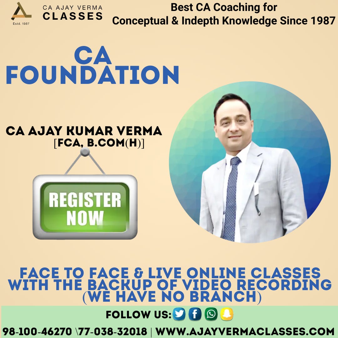 Best CA Classes in Delhi - caajayvermaclasses - Medium