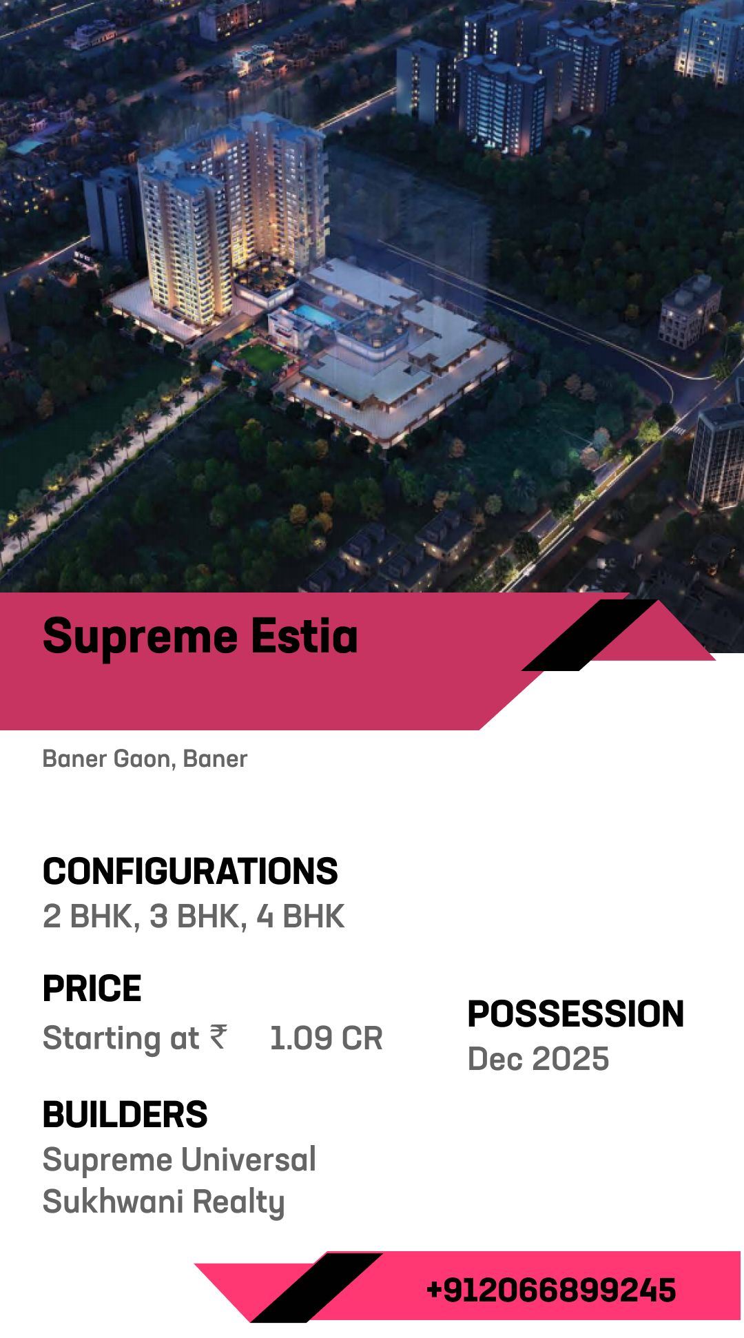 Supreme Estia — 2,3&4 BHK Homes in Pune | Dwello - sai patil - Medium