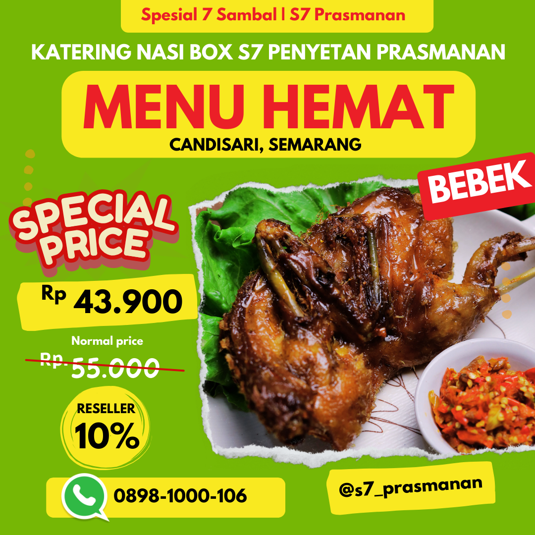 MENU HEMAT, (WA) 0898–1000–106, Katering Nasi Box Candisari Semarang ...