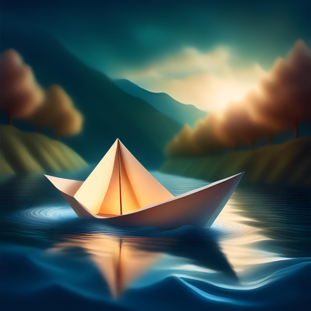 Paper boat (a poem) - Happy - Medium