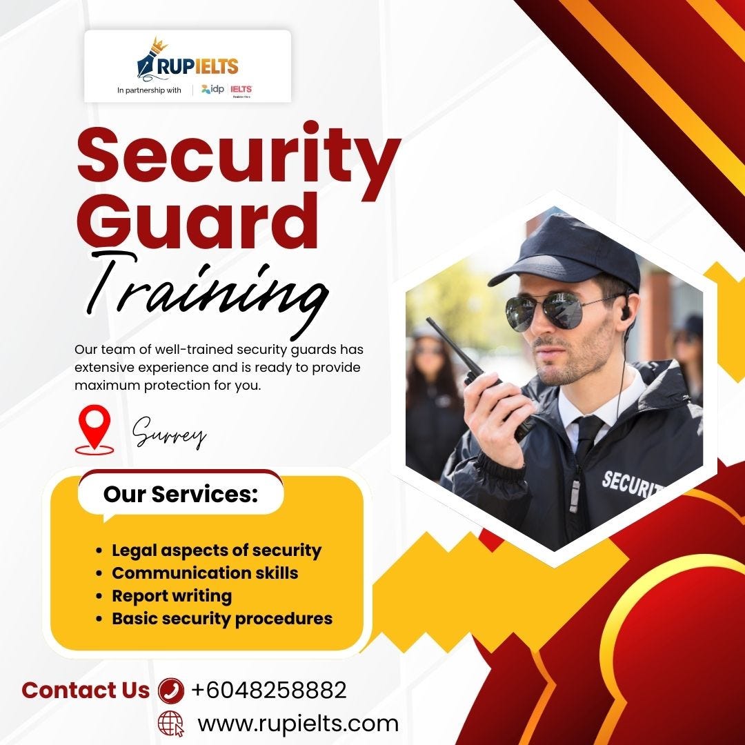 Security Guard Training In Surrey | RupIELTS Institute - RupIELTS ...
