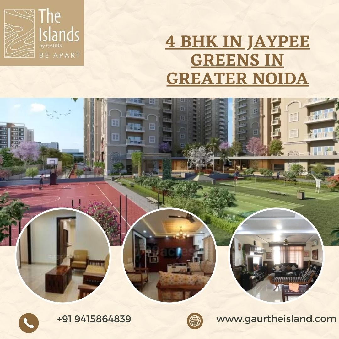 Live in Style with 4 BHK in Jaypee Greens in Greater Noida - Island by gaur - Medium