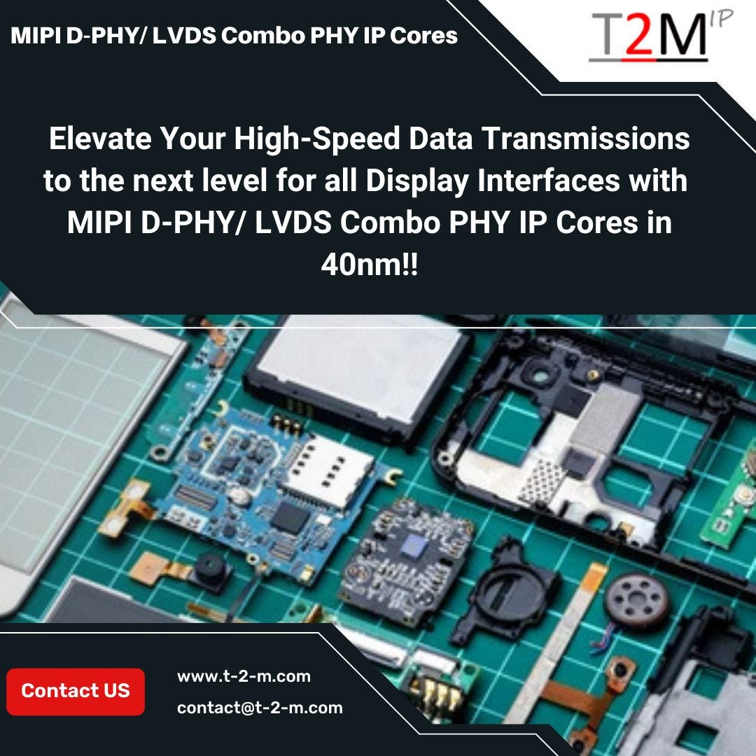 Display interfaces with MIPI D-PHY/ LVDS Combo PHY IP Cores | by T2M IP | Medium