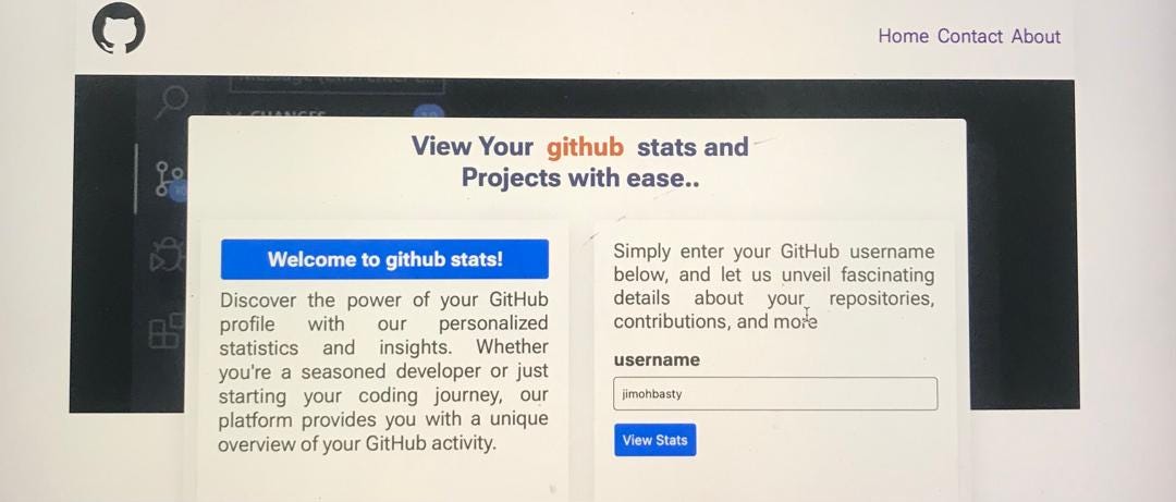 Github Stats Is A Project That Aims To Transform The Way Developers Showcase Their Work On