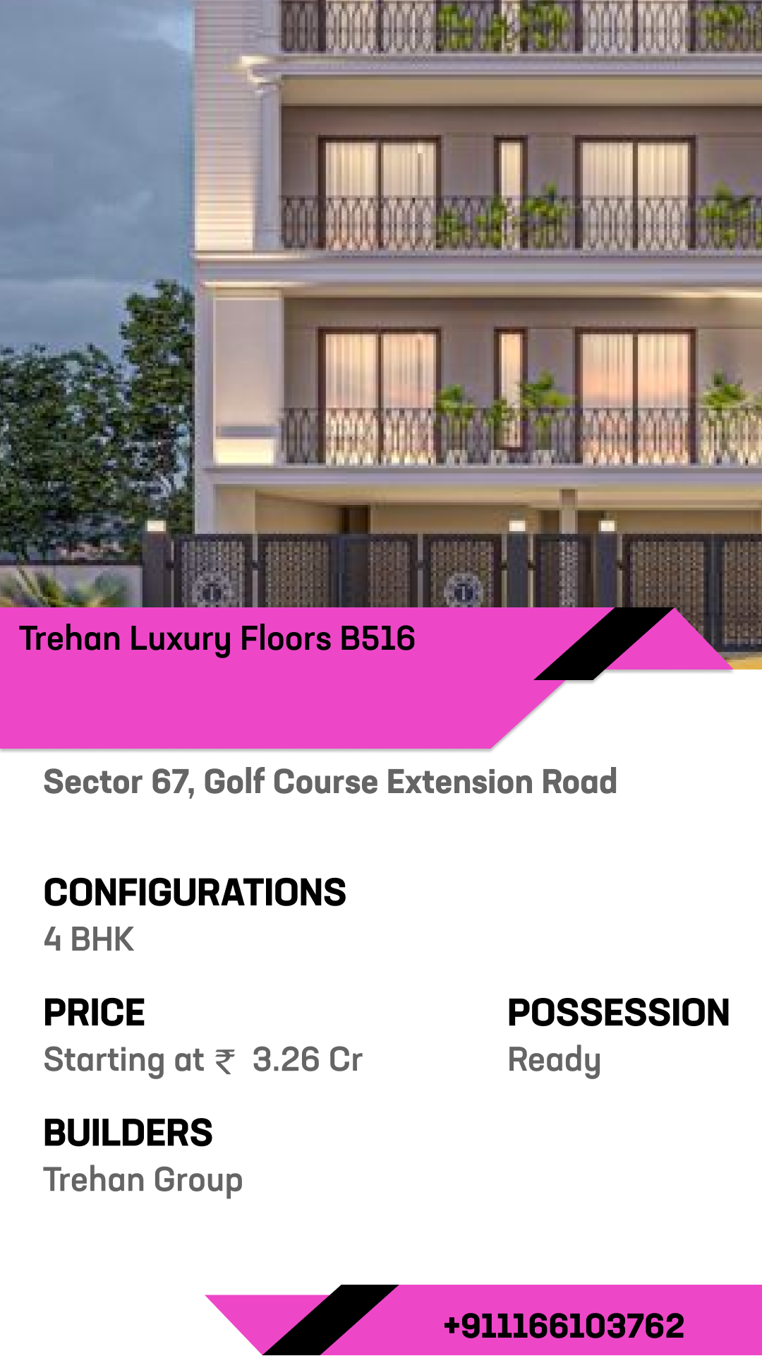 Trehan Luxury Floors B516–4 BHK Homes in Gurugram | Dwello - sai patil - Medium