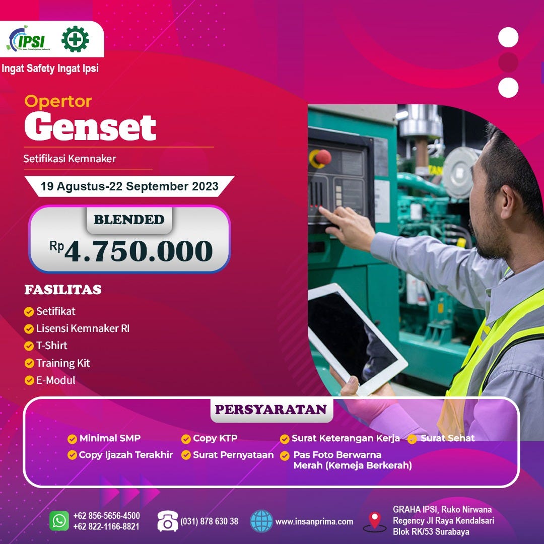 OPERATOR GENSET PALING DICARI. WA : (0856-5656-4500) (0822-1166-8821 ...